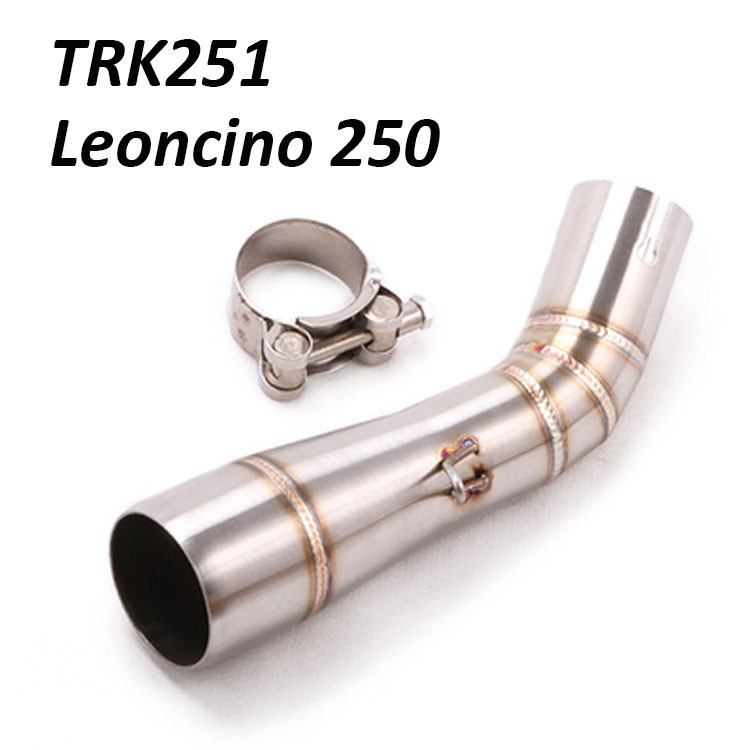 Stainless Steel Motorcycle Exhaust Middle Link Pipe For Benelli TRK251 ...