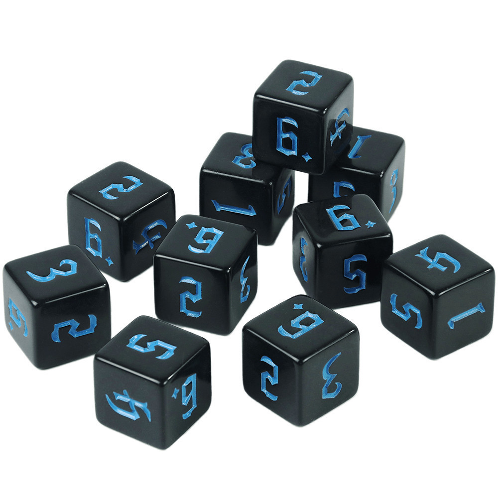 10pcs Polyhedral D6 Game Dice Colored Digital for DND RPG Game,Opaque 6 ...