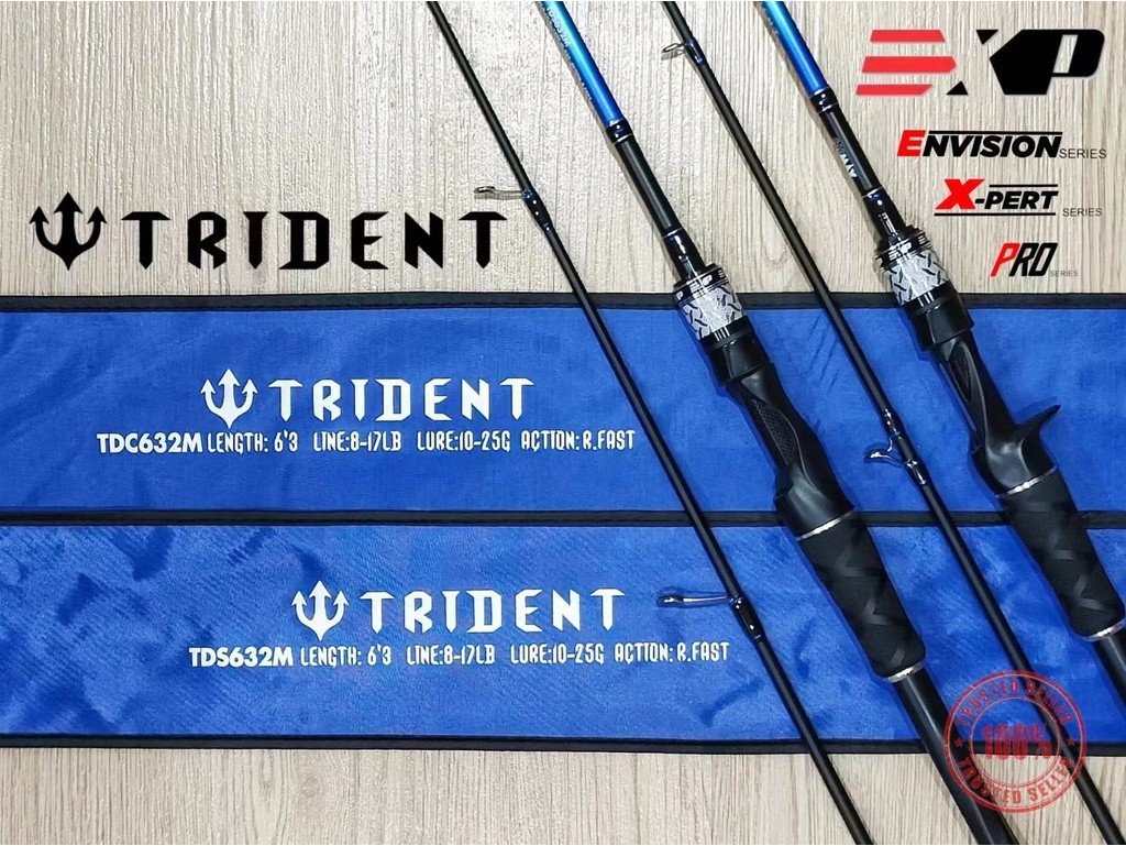 EXP TRIDENT SPINNING/ BAITCASTING(BC) FISHING ROD | Shopee Malaysia