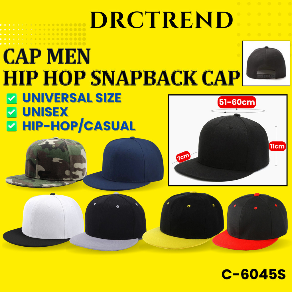 Plain Snapback Cap Lelaki Topi Kosong Hip Hop Cap Unisex Cap Hat ...