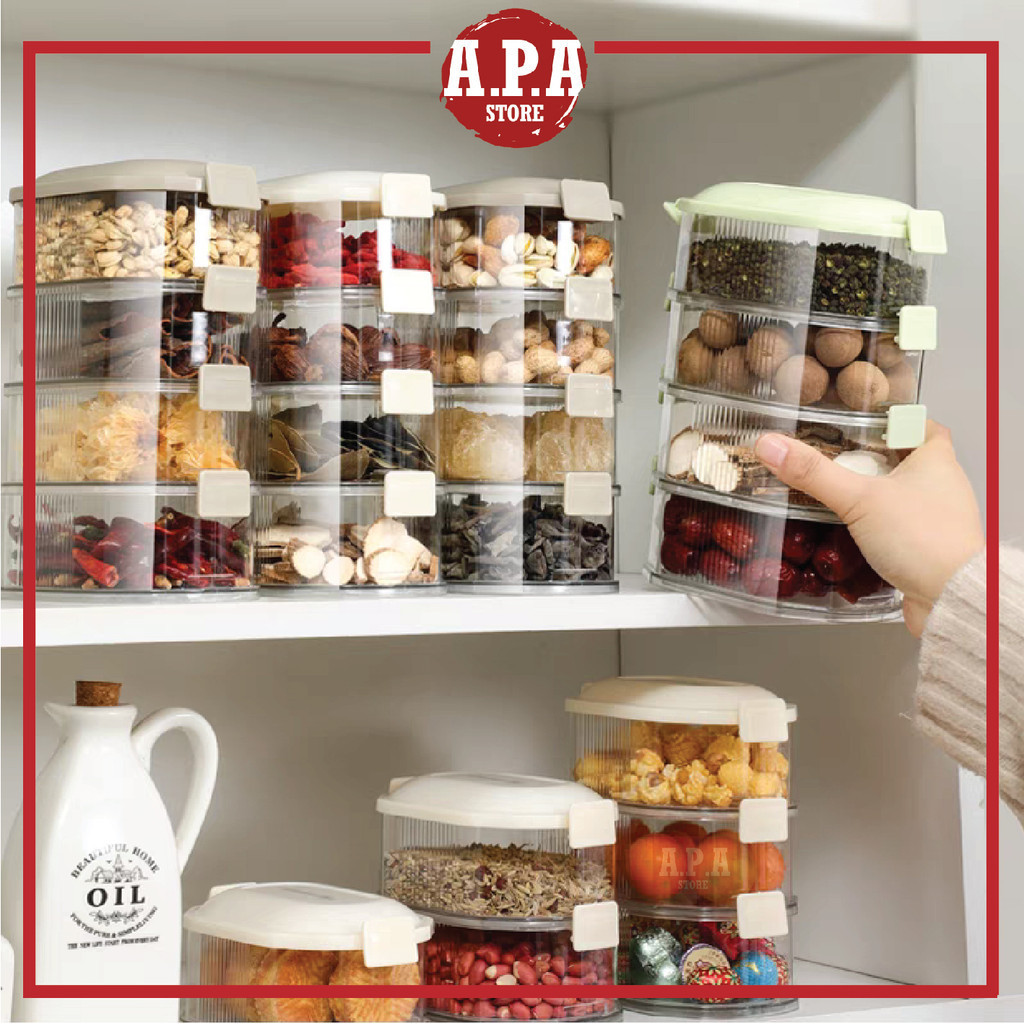 APA Food Container Box Plastic Storage Nordic Stackable Portable ...