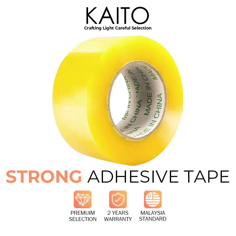 Heavy Duty Strong Adhesive Yellow Tape 45mmX60mm Packing Transparent ...