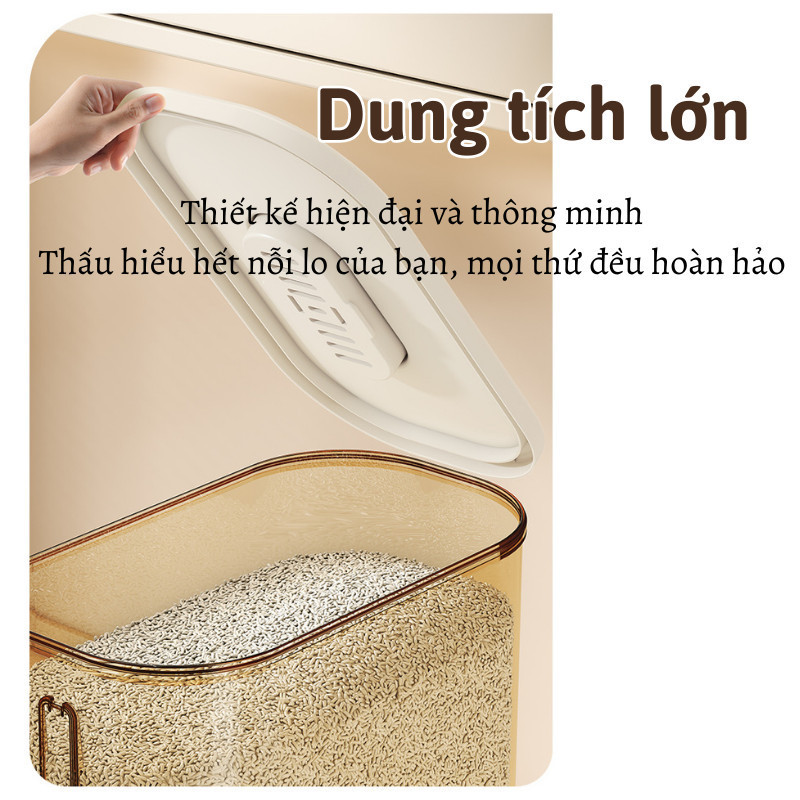 Yale77 Family Rice Container Push Button to Get Rice, Easy to Open and ...