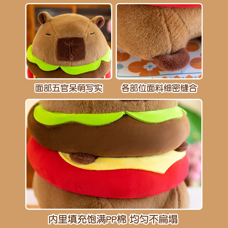 Cute Riding Goose Capybara Plush Toy Doll Cartoon Capybara Pillow ...