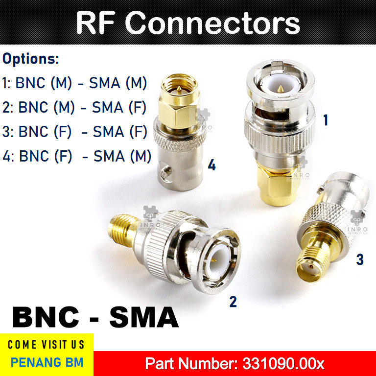 RF Connector Converter, BNC to SMA SMA to BNC 50R 50ohm | Shopee Malaysia