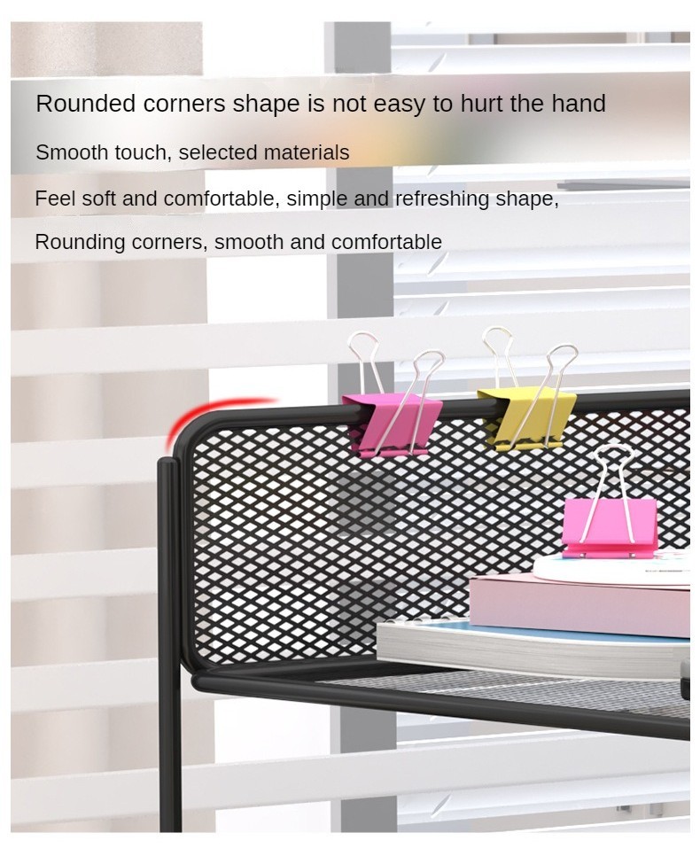 Desk Shelf File Storage Rack Book A4 Paper Storage Box Office Bookshelf ...