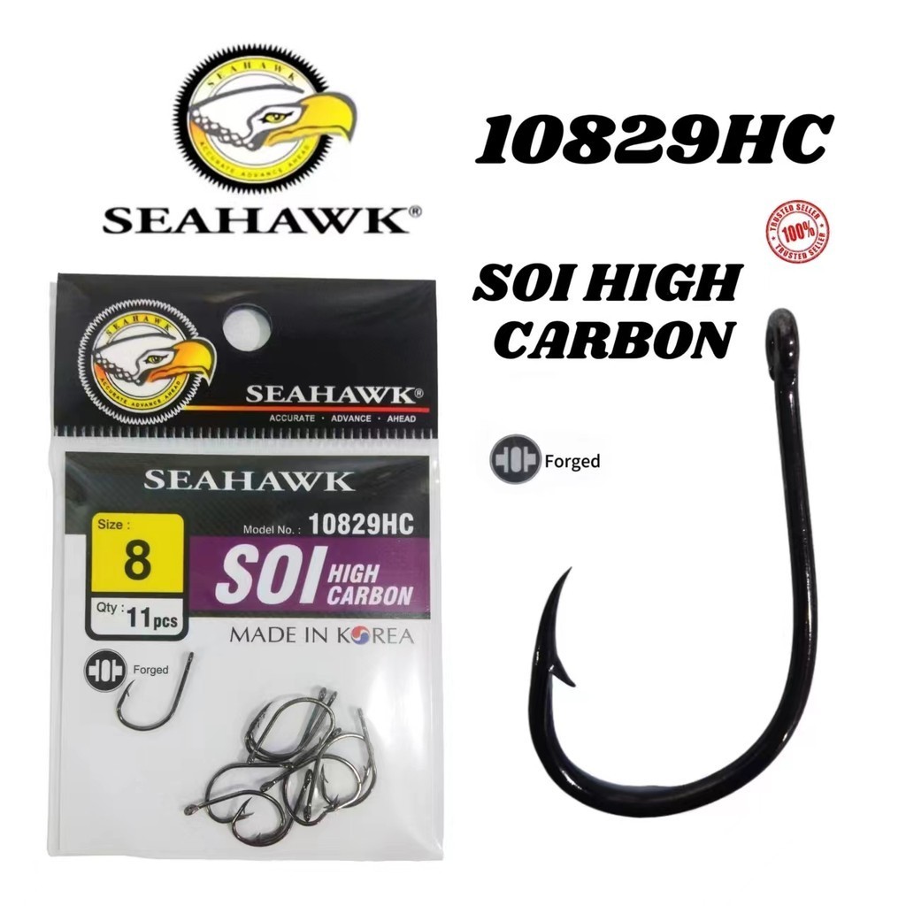 SEAHAWK SOI HIGH CARBON HOOK 10829HC (MADE IN KOREA) | Shopee Malaysia