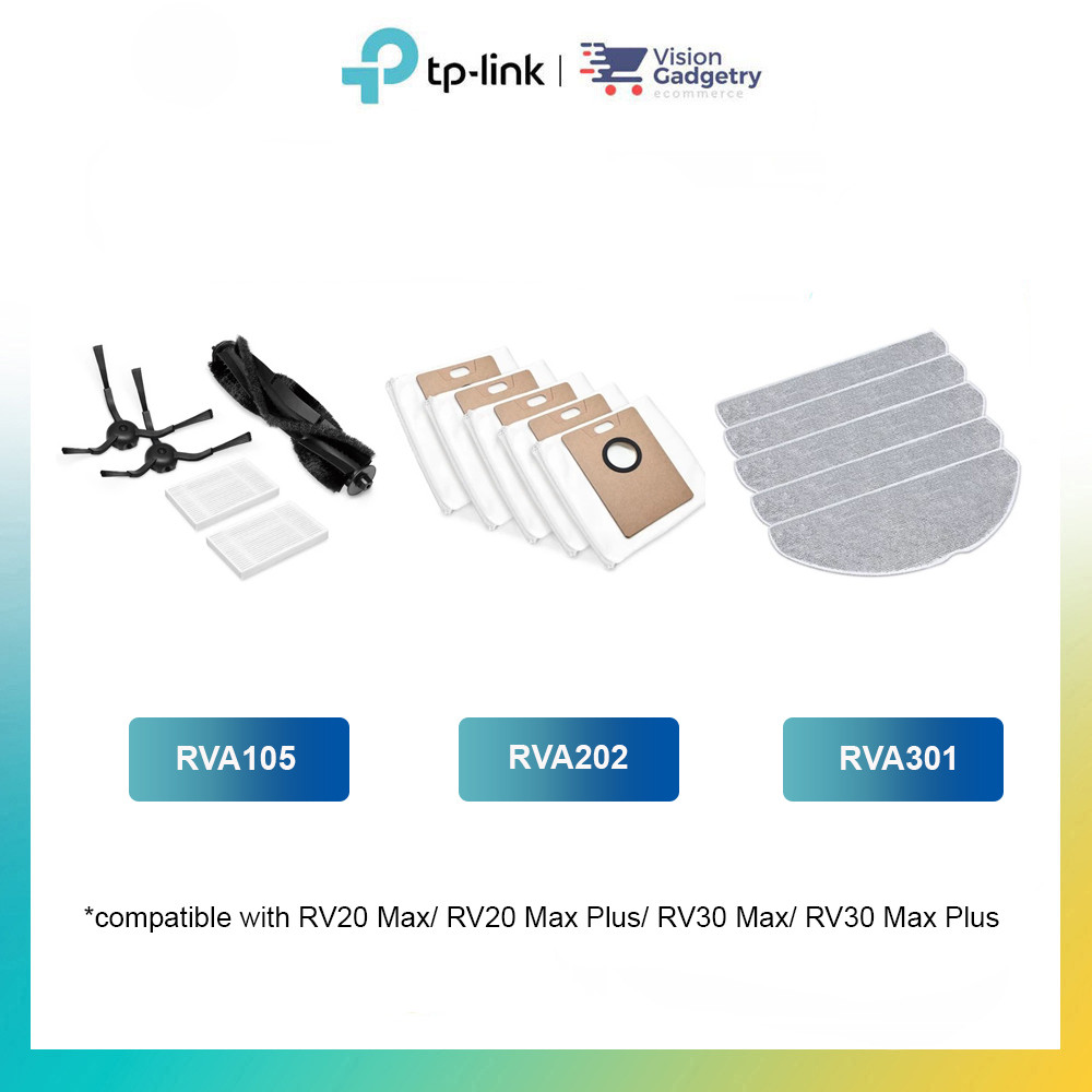 TP-Link Tapo RVA105 RVA202 RVA301 Robot Vacuum Replacement Kit Mop ...