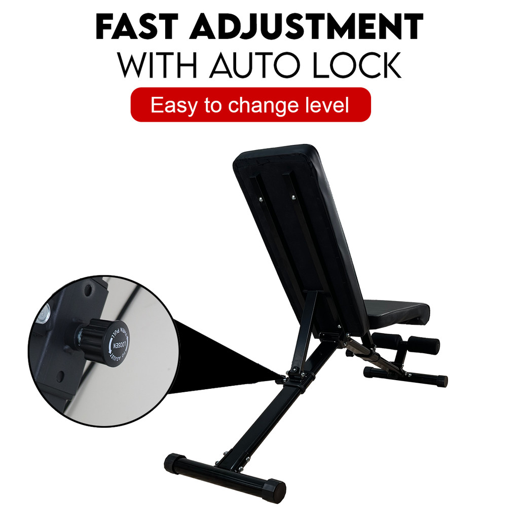 Vigor Fitness Adjustable Dumbbell Bench Gym Bench B4 / Bangku Gim ...