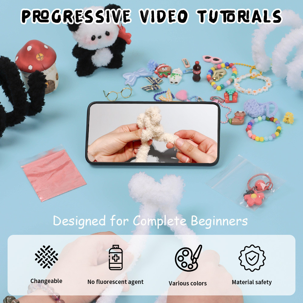 Panda Pipe Cleaners Craft Kit Kids Animal DIY Chenille Stems Kit DIY ...