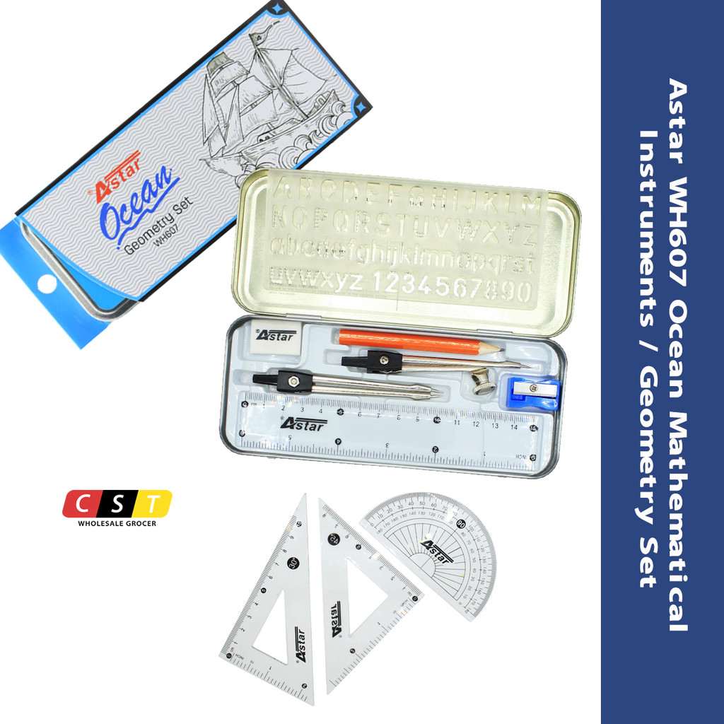 Astar WH607 Ocean Mathematical Instruments / Geometry Set | Shopee Malaysia