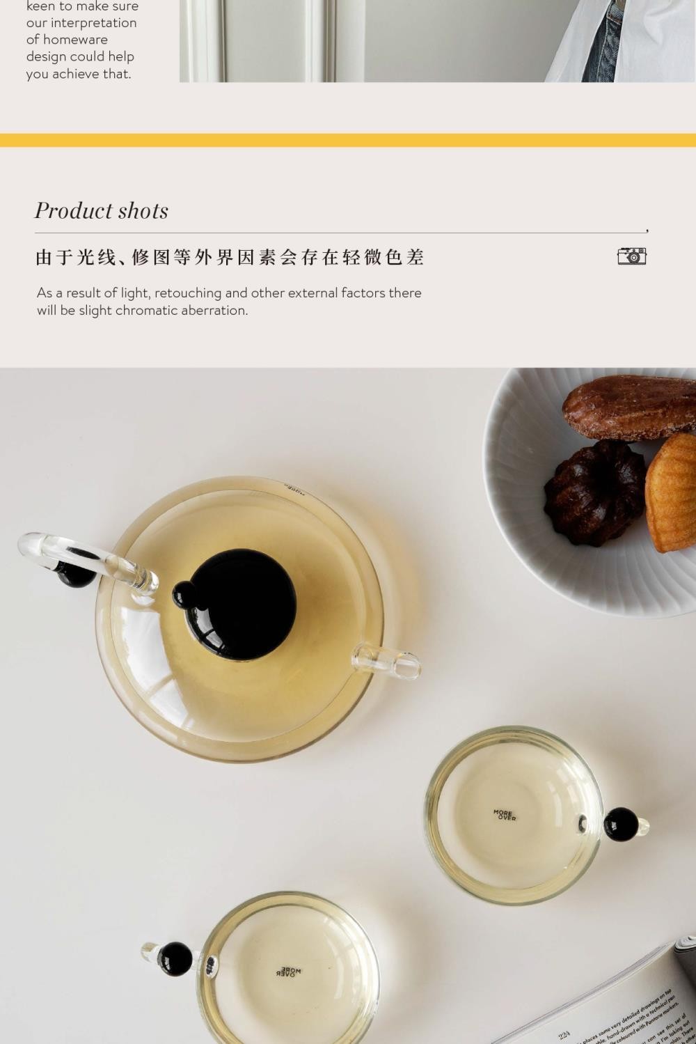 Nordic Style Glass Tea Set Flower Tea Fruit Tea Heating Tea Maker High ...