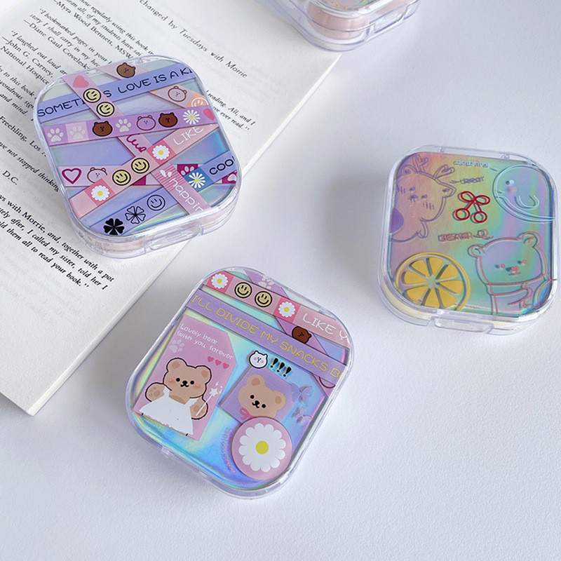 Eyeshare Cartoon Gradient Color Macron colourway Contact Lens Care Box ...