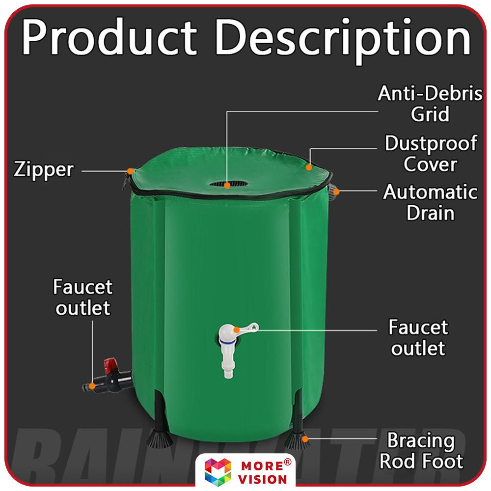 Portable Rain Barrel Water Foldable Bucket 50L/100L/200L/250L/500L ...