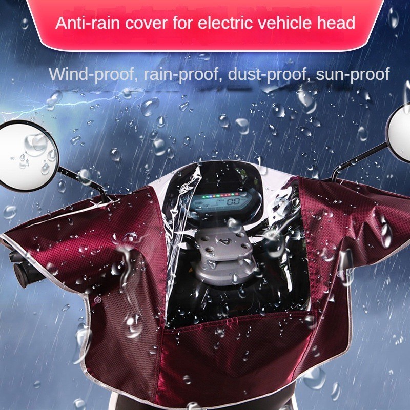 RONXMOR New Hood E-bike Bicycle Rain Shield Handle Rain Shield E-bike Central Control Waterproof ...