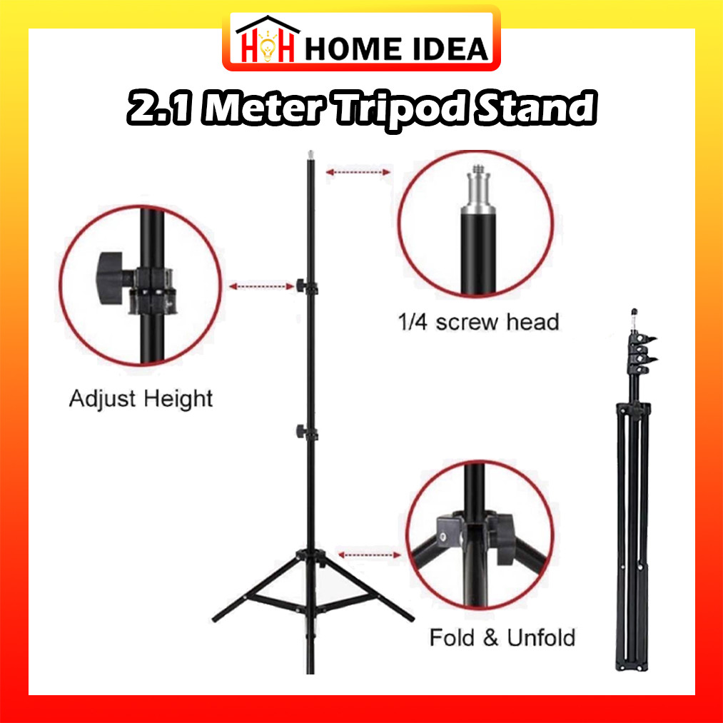 2.1m Selfie Stand Tripod Ring Light Stand Camera Stand Live Camera ...