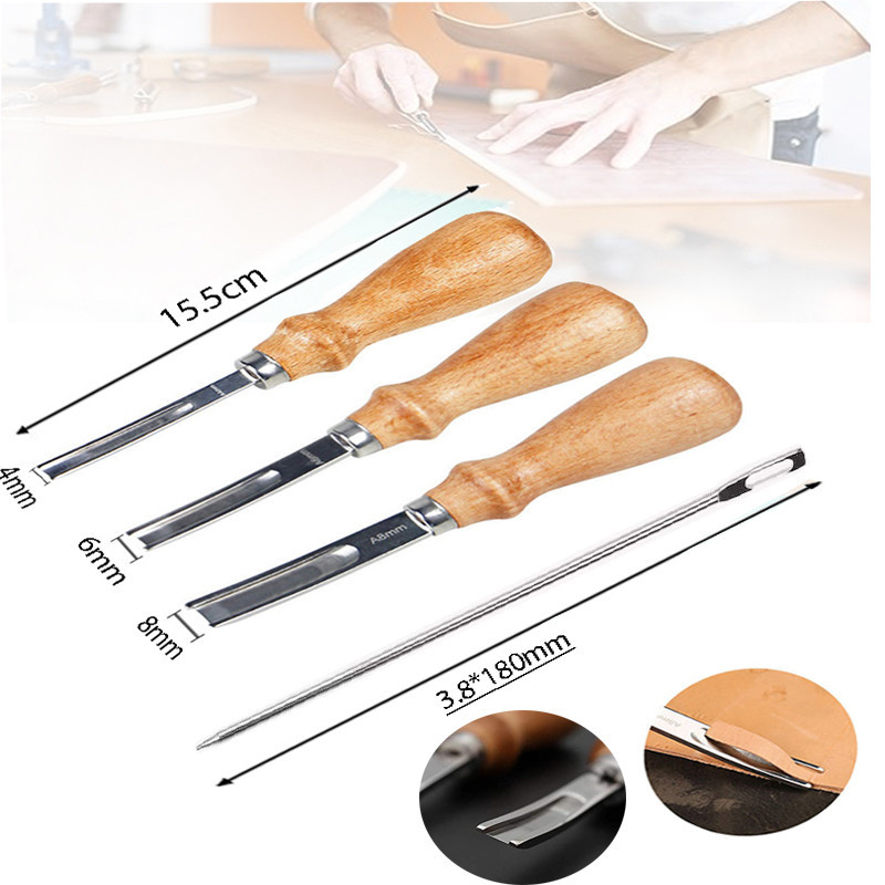 4mm/6mm/8mm Three sizesLeather edge bevel thinner trimmer cutting ...