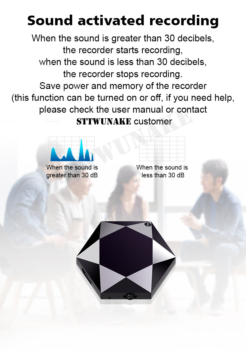 Mini Voice Activated Recorder Necklace Spy Digital Listening Audio ...