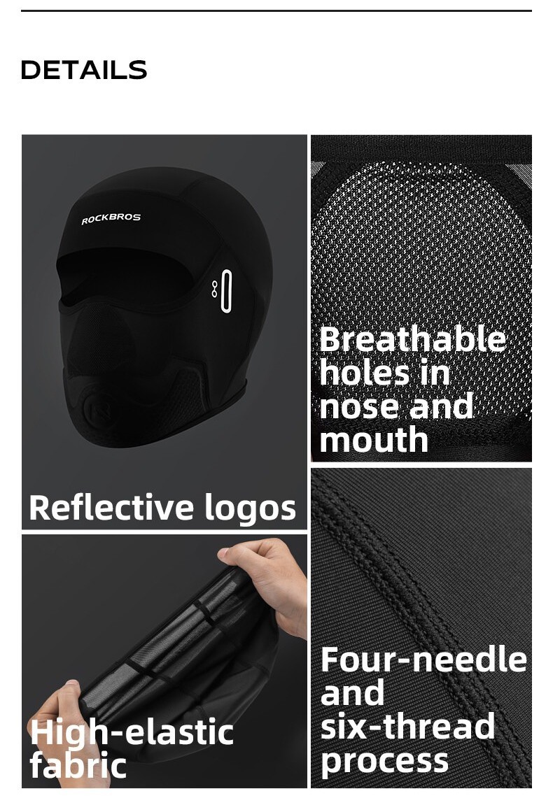 ROCKBROS Ice Silk Mask Anti Drop Pad Balaclava High Elasticity Quick ...