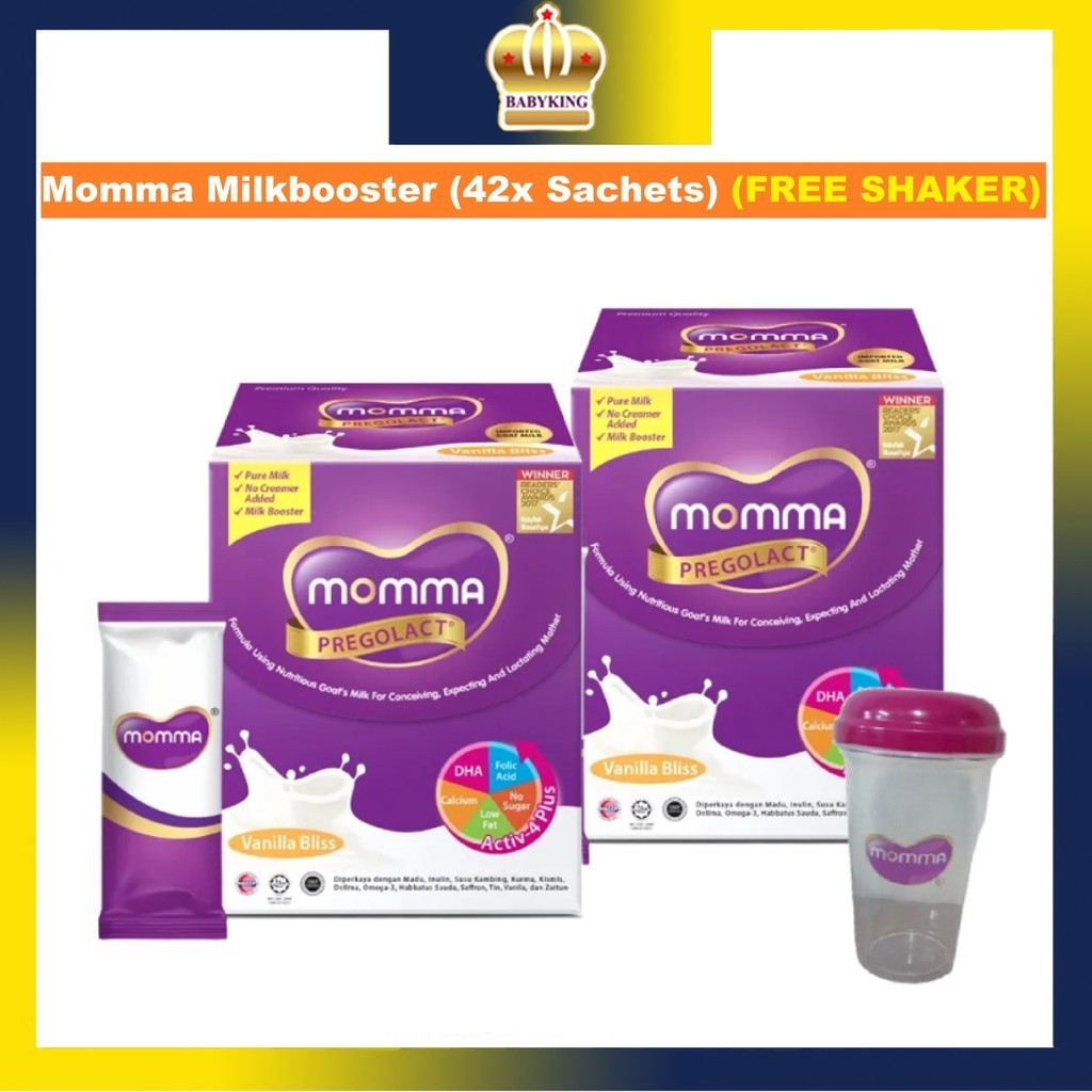 Original MOMMA® Pregolact® Vanilla 840g (42x Sachets/2 Boxes)Tambah ...