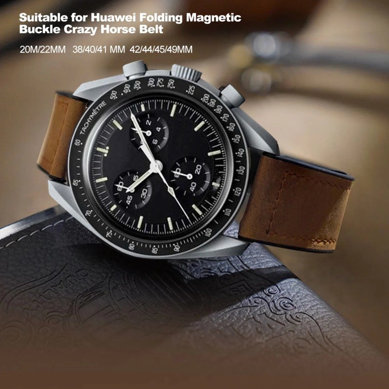 20mm Silicone Leather Watch Strap For Omega X Swatch Common MoonSwatch ...