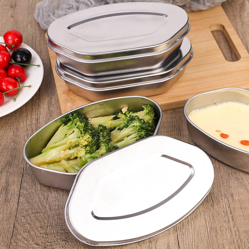 1/3 Pcs Kitchen Stainless Steel Vegetable Steaming Bowl - Meat Fresh ...