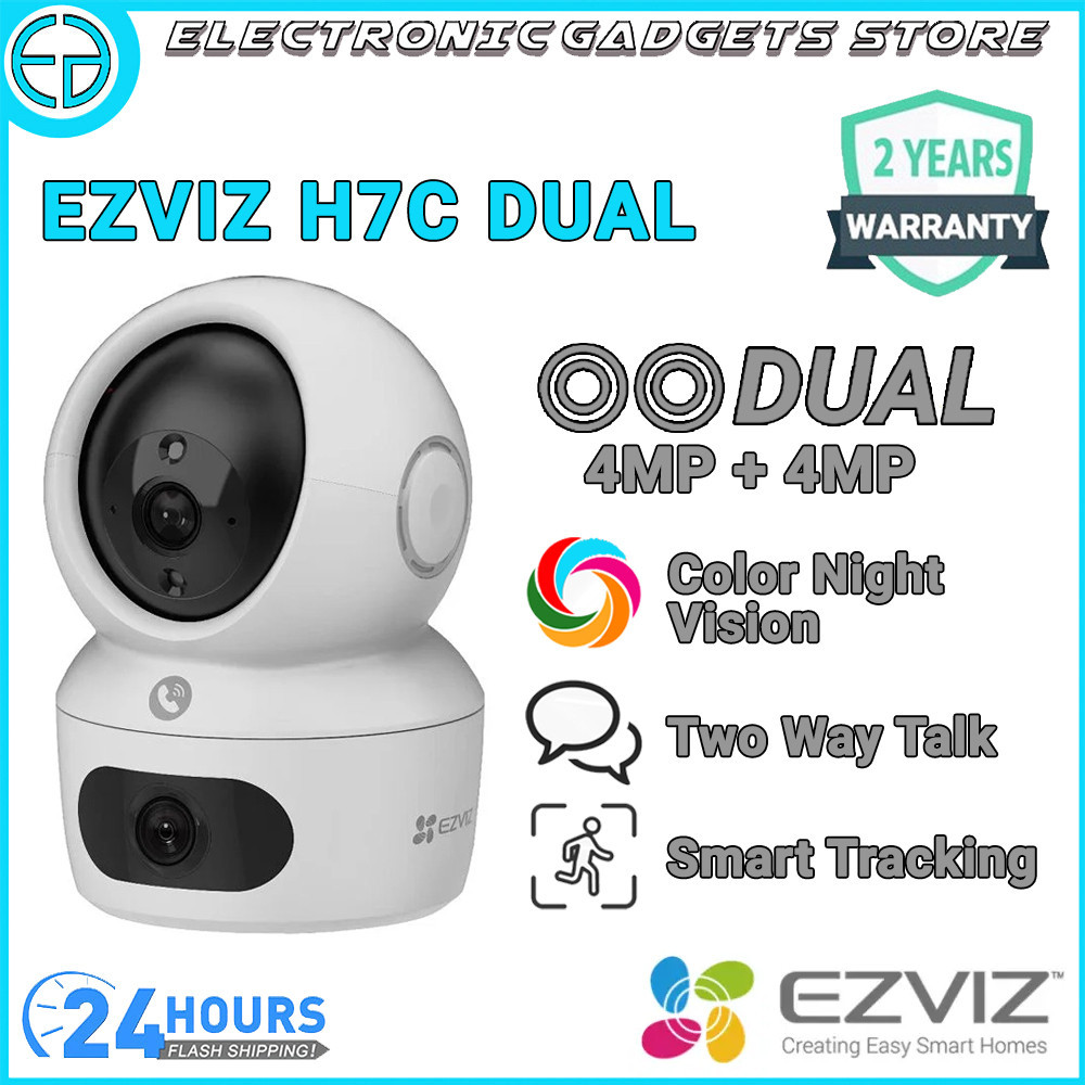 Ezviz H7C Dual Lens Pan/Tilt Color Night Vision WiFi Two Way Talk (4MP ...