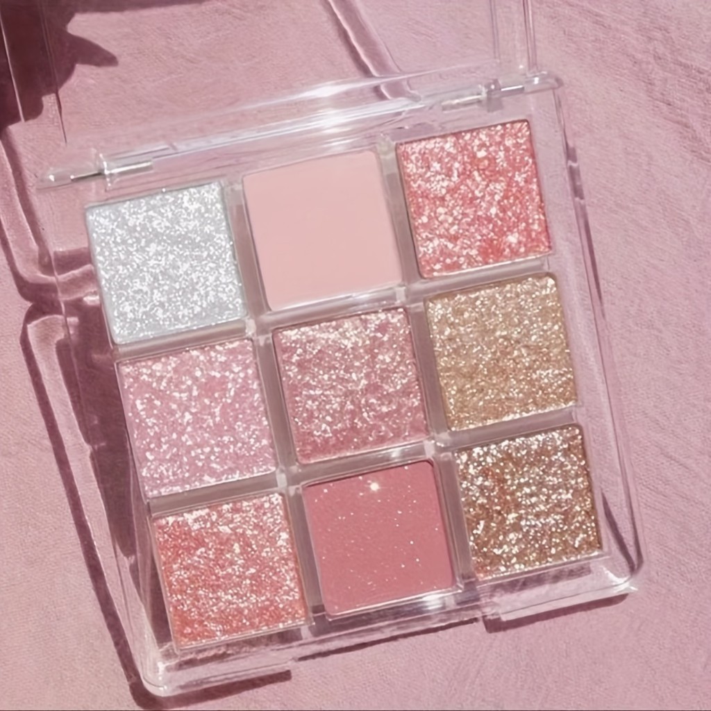 9 Color Pink Eyeshadow Palette, Waterproof, Long-Lasting, Pearly ...