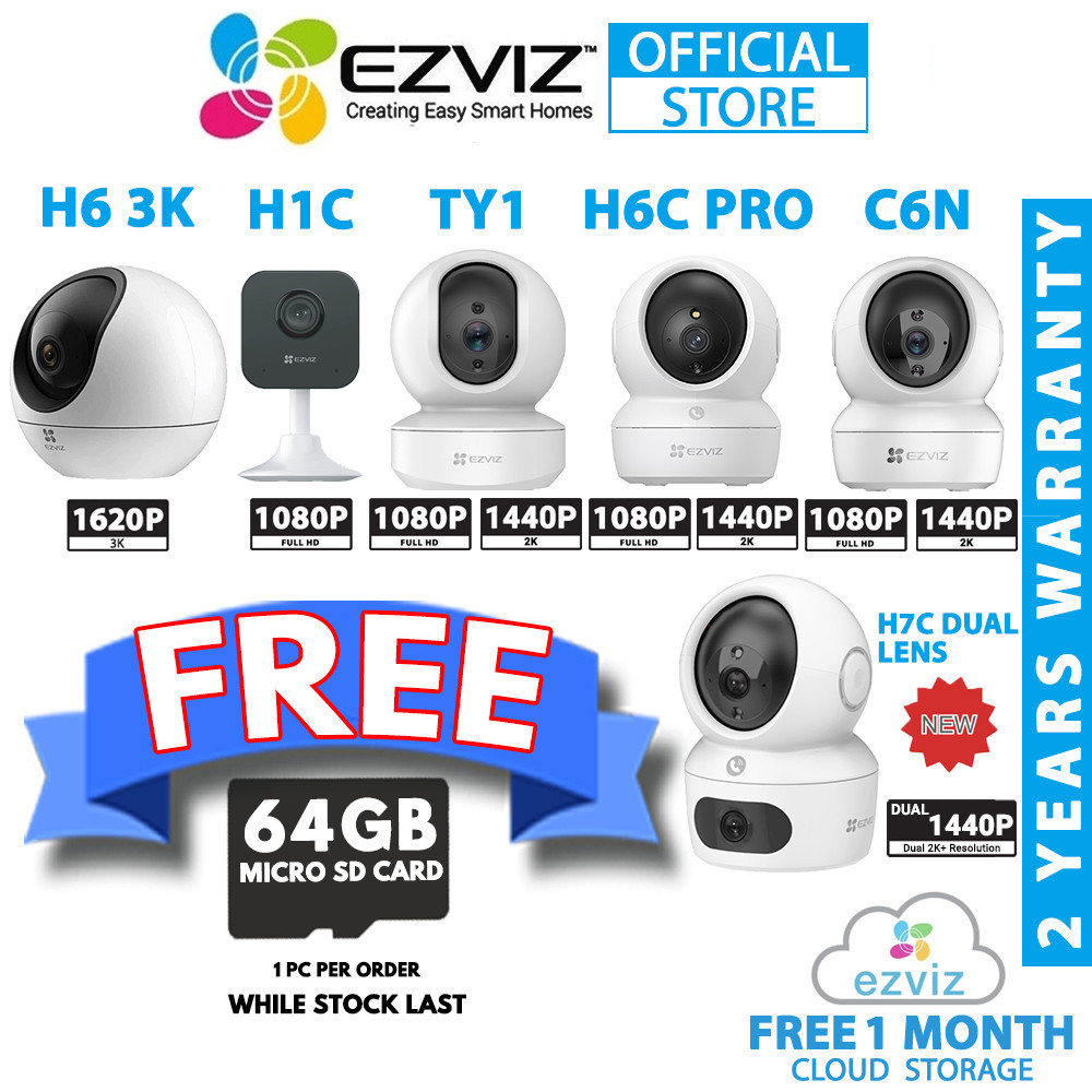 EZVIZ Indoor Model H7C Dual / C6N / TY1 / C6 2K⁺ / H6 3K 1080P 4MP 5MP ...