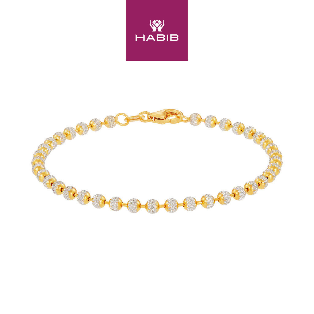 HABIB BEADS PLANET | Oro Italia 916 Yellow and White Gold Bracelet ...
