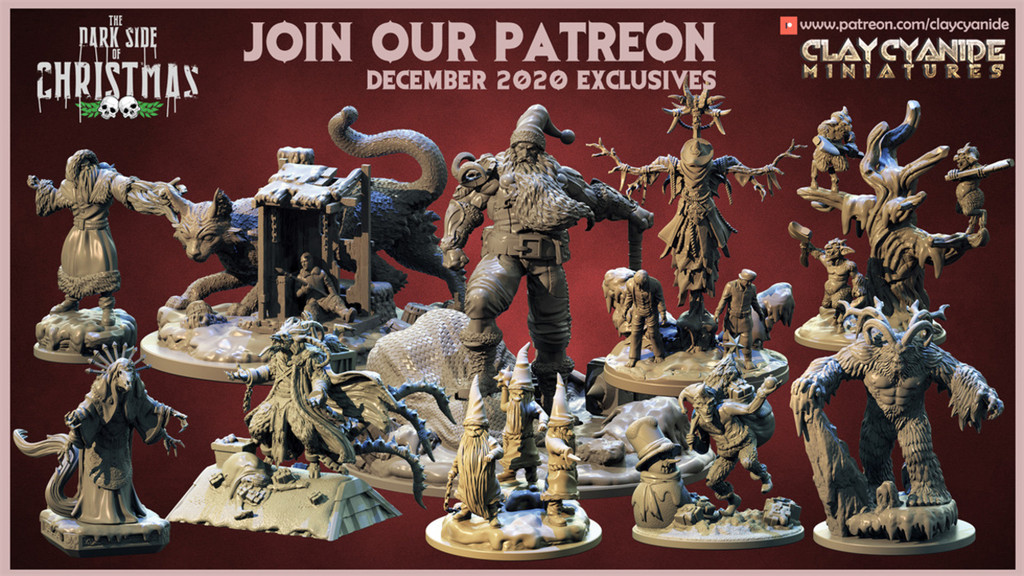 Santa Snow Monster Elf Demon Scarecrow DND Running Team Board Game ...