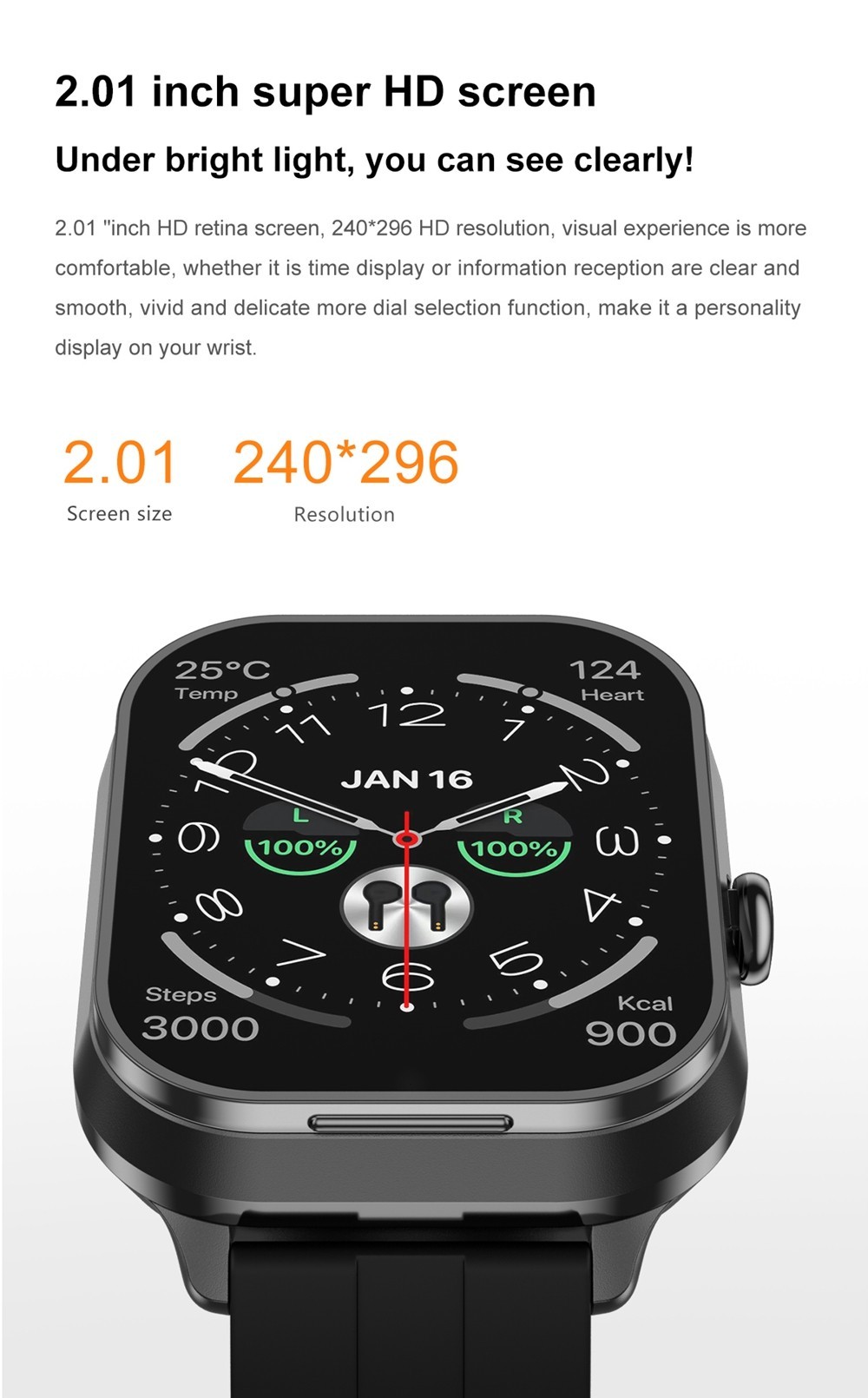 2-In-1 smart watch 2025 with ear buds Man 2 Inch NFC Make Call Multi ...