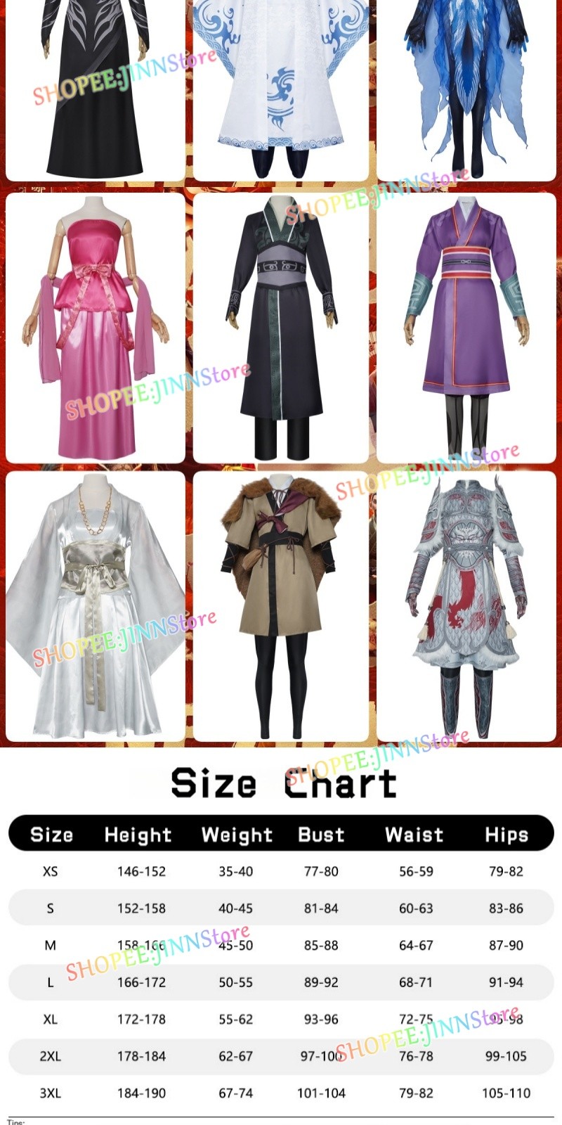 - JINN - NE ZHA 2 Cosplay Costume NEZHA Shen Gongbao Aobing Taiyi ...
