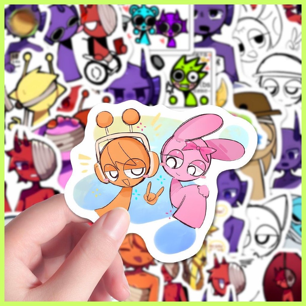 Stickers Sprunki Stickers Sprunki (80 Sheets) Rhythm Box Stickers ins ...