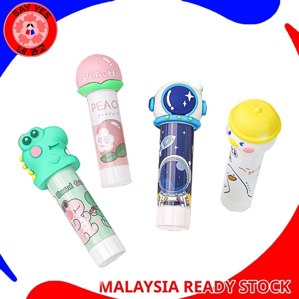 SayYes Portable Cute Cartoon Glue Stick PVA Solid Glue Quick Dry Safe ...