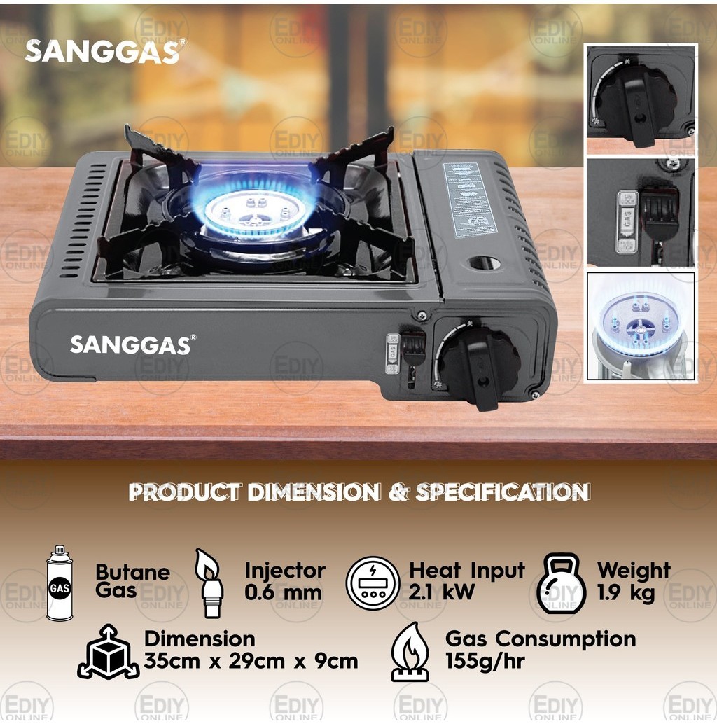 2100W Mini Powerful Portable Butane Gas Cooker Stove Masak Camping ...