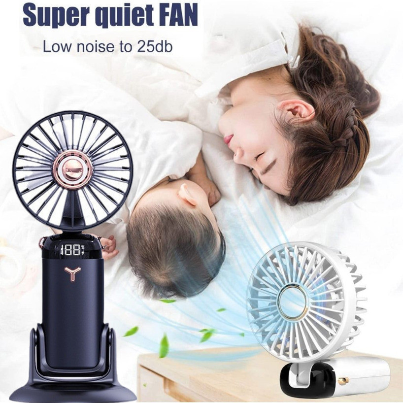 Upgraded 5 Modes Handheld Fan 10000mAh Wall Mounted Standing Upside ...
