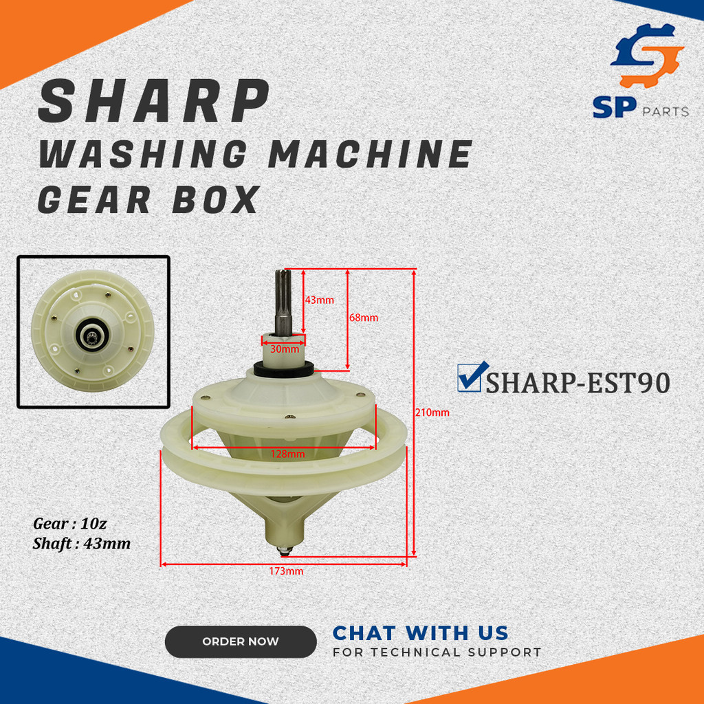 SHARP WASHING MACHINES -10z GEAR BOX - EST90 | Shopee Malaysia