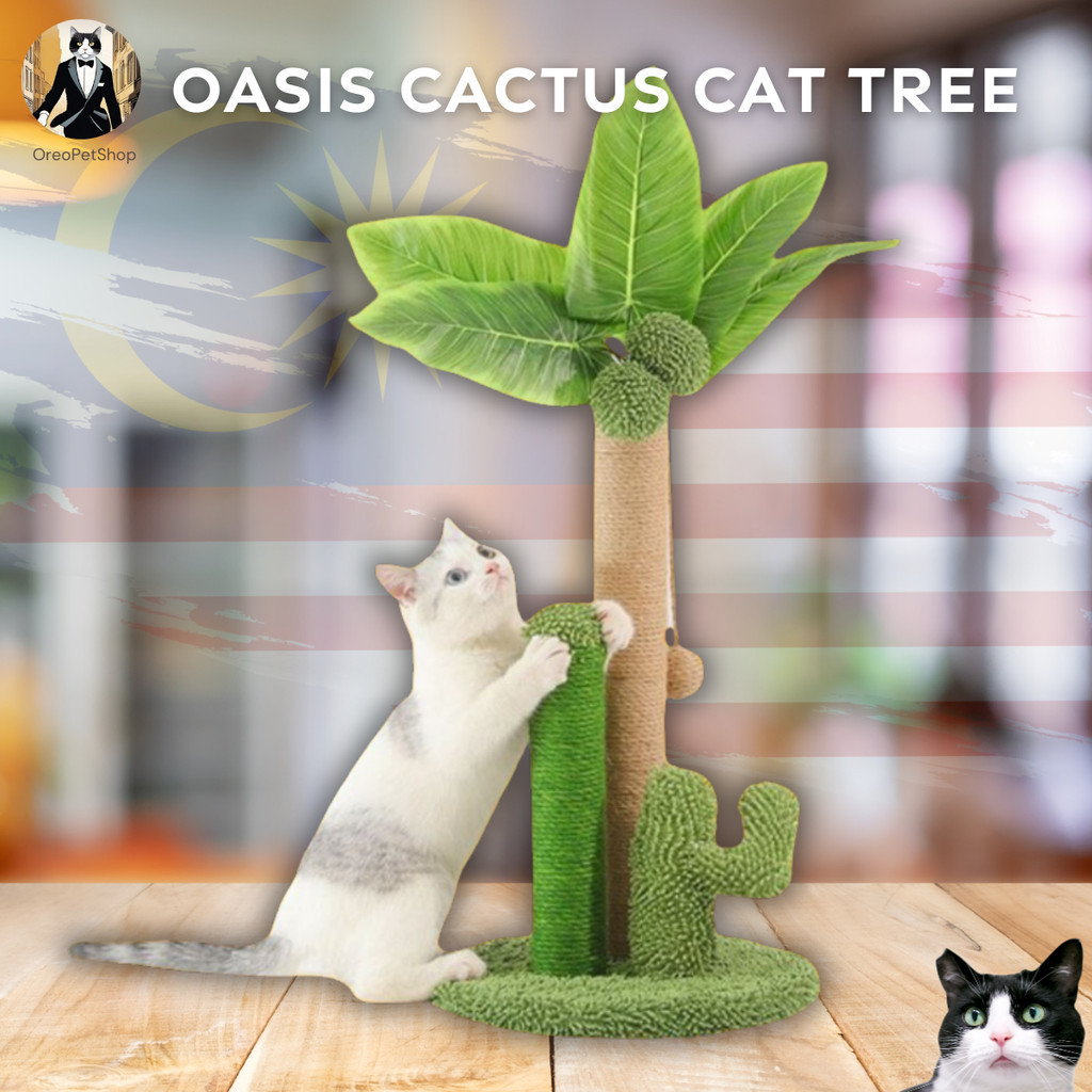 Oasis Cactus Cat Tree Pokok Kucing Habitats Scratching Pads and Posts ...