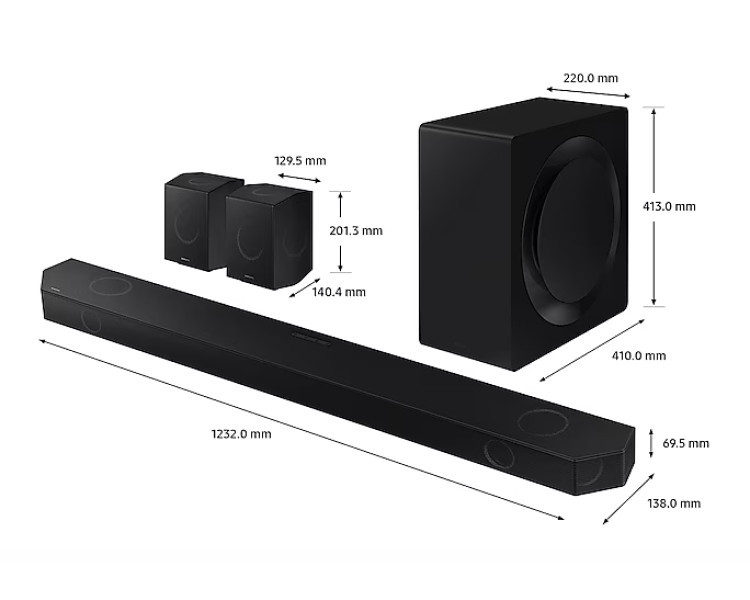 SAMSUNG HW-Q990D/XM HWQ990D Soundbar with Dolby Atmos and DTS:X [to ...