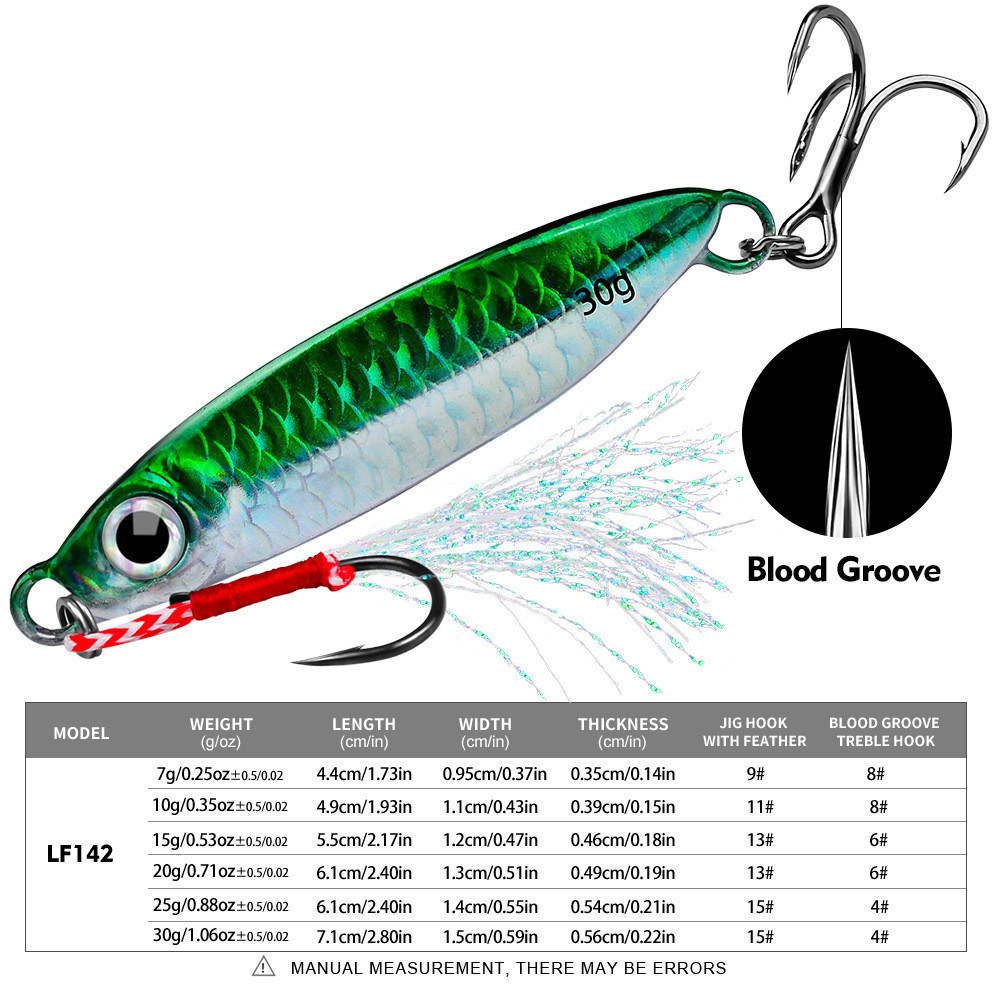 Proberos Metal Lure Micro Jig Tenggiri 7g 10g 15g 20g 25g 30g Tajiki Kaido Mata Kurodai Akra ...