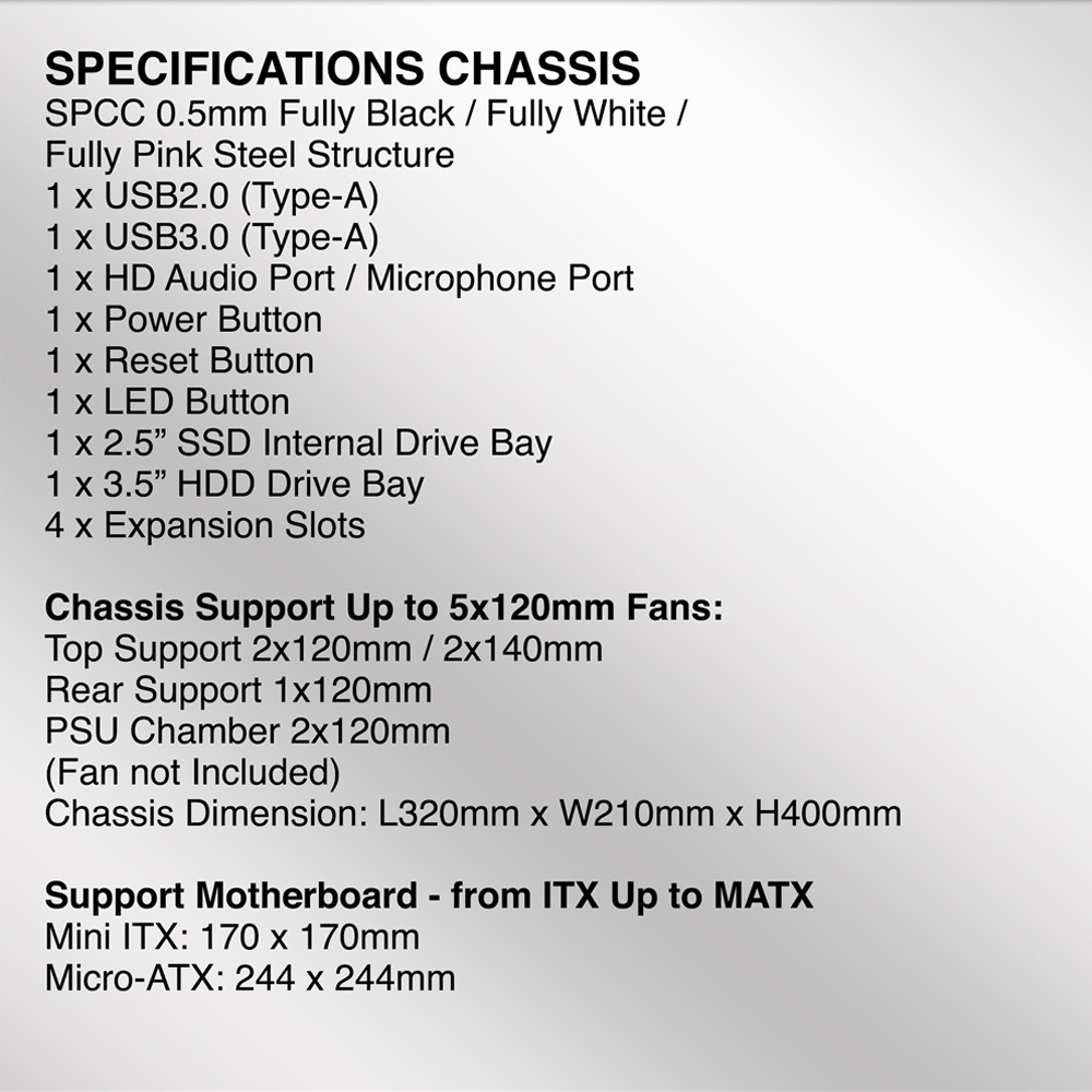 Armaggeddon Aquaron Duplex MATX Gaming PC Case with Tempered Glass Side ...