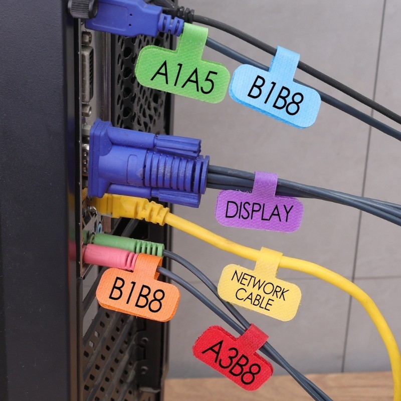 10Pcs Cable Label - Reusable, Portable, Self Adhesive, Waterproof ...