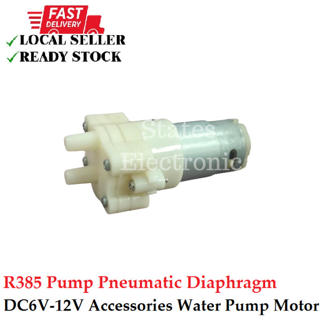 R385 Pump Pneumatic Diaphragm DC6V-12V Accessories Water Pump Motor Self Priming Watering System ...