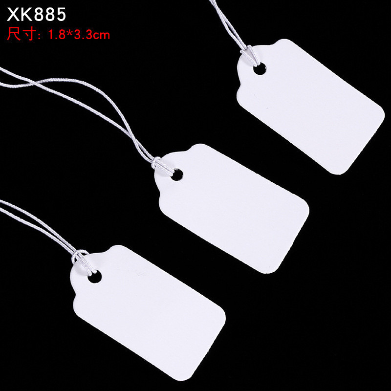 100pcs Jewelry and jewelry small tags DIY blank hanging rope small hang ...