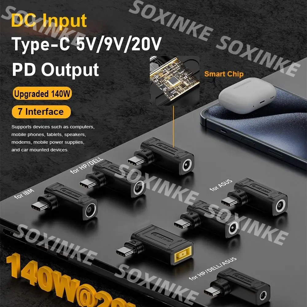 140W USB Type C PD Fast Charging Adapter Converter for D e ll H p A su ...