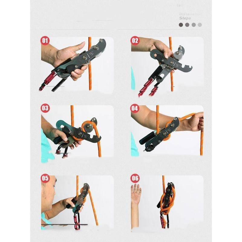 TUPA Outdoor Stop Manual Control Descender Outdoor Rock Climbing Speed ...