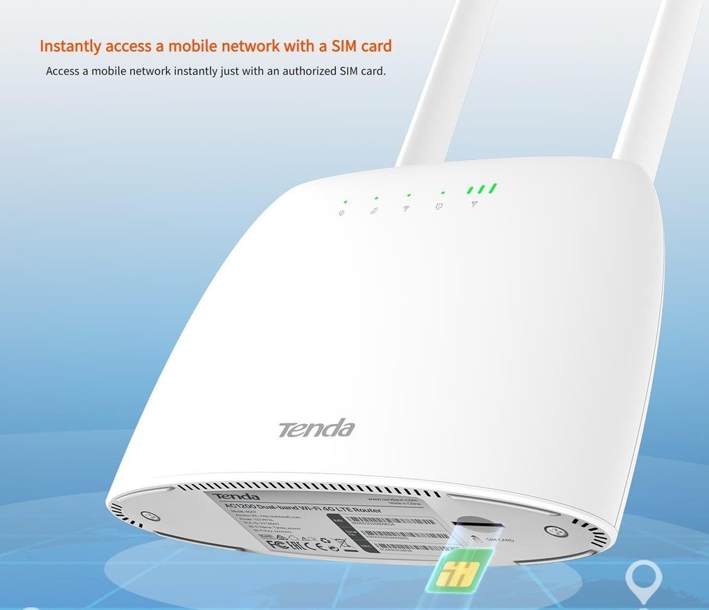Tenda TD-4G07 4G LTE Modem Dual-Band AC1200 Wireless Router | Shopee ...