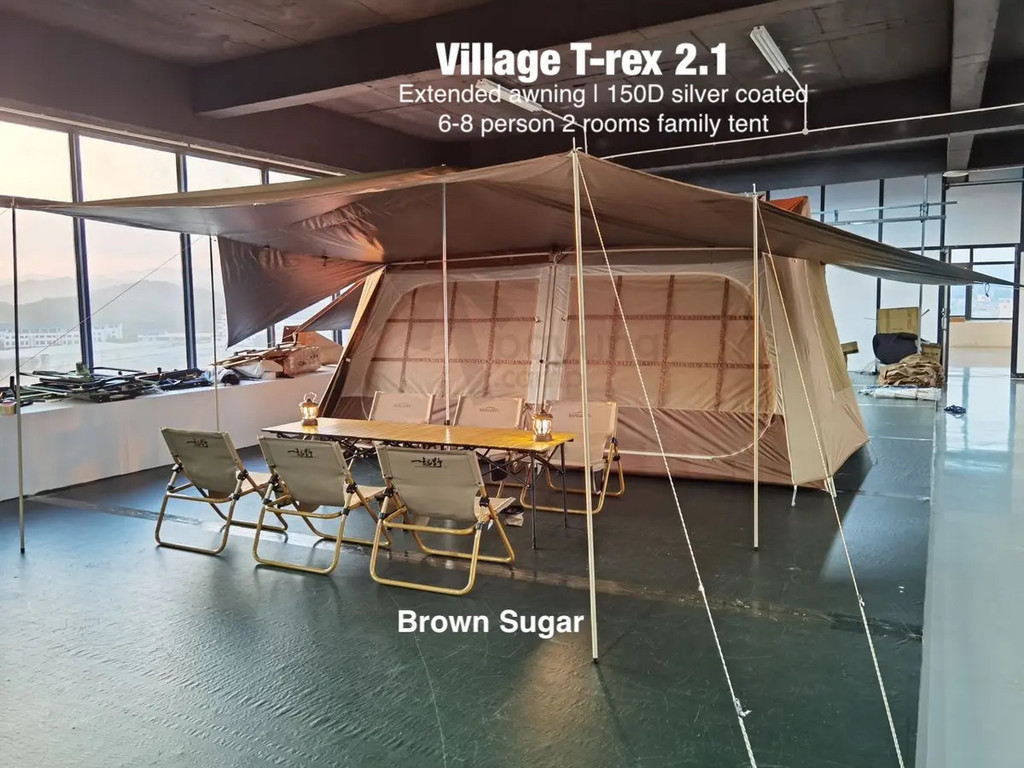 PAYUNG.CAMP Village T-Rex Village T Tent Extra Large Luxury 8-10 ...