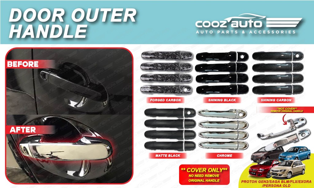 Proton Gen2 Saga BLM FLX FL Exora Persona Old Door Outer Handle Cover ...